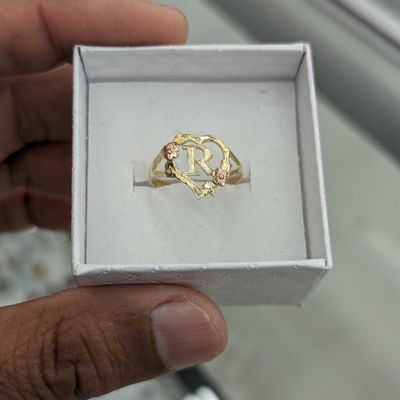 Unbrand | Jewelry | Kt Real Gold Heart Letter R For Women | Poshmark